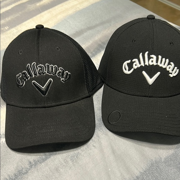 Callaway | Accessories | Callaway Black Caps With Embroidered Logos ...